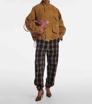 Attico Suede Bomber Jacket