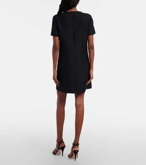 Valentino Garavani Embellished Wool And Silk Minidress