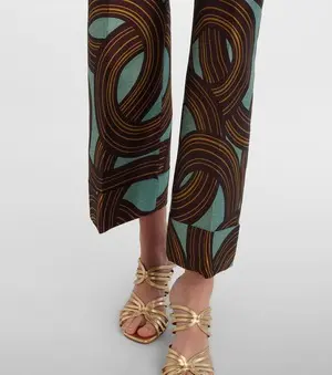 La DoubleJ Hendrix Printed Cropped Straight Pants