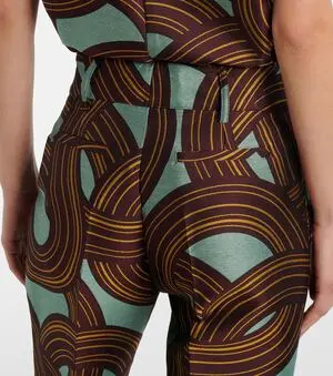 La DoubleJ Hendrix Printed Cropped Straight Pants