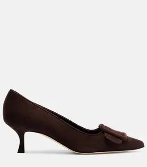 Manolo Blahnik Maysale 50 Suede Pumps