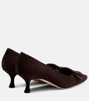 Manolo Blahnik Maysale 50 Suede Pumps