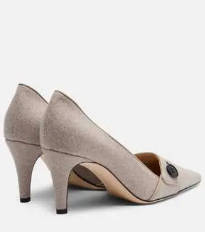 Manolo Blahnik Lulumae 70 Herringbone Pumps