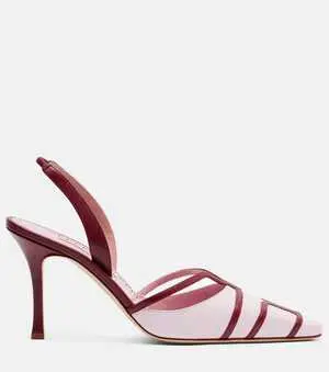 Manolo Blahnik Sarto 90 Leather Slingback Pumps - Pink
