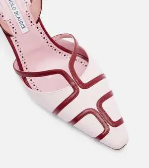 Manolo Blahnik Sarto 90 Leather Slingback Pumps - Pink