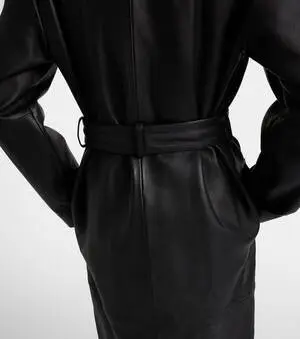 TOTEME Belted Leather Coat