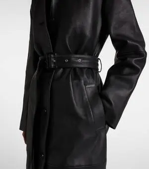 TOTEME Belted Leather Coat