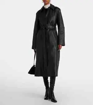 TOTEME Belted Leather Coat