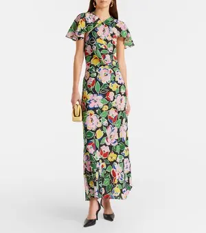 Rixo Jeannie Floral Silk Maxi Dress - Multicoloured