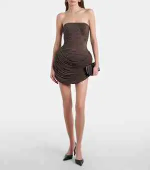 Magda Butrym Ruched Jersey Mini Dress