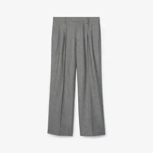 Burberry Puppytooth Check Wool Tailored Trousers