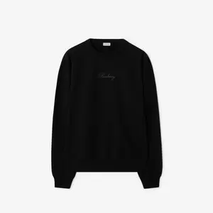 Burberry Cursive Logo Cotton Sweatshirt