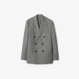 Burberry Puppytooth Check Wool Tailored Jacket