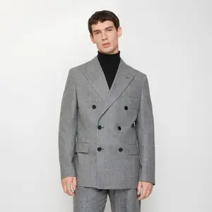 Burberry Puppytooth Check Wool Tailored Jacket