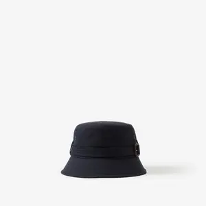 Burberry Cotton Gabardine Belted Bucket Hat - Coal Blue
