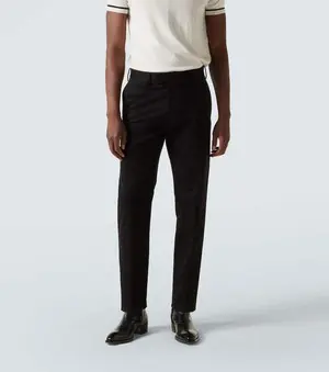 TOM FORD Cotton Straight Pants - Black