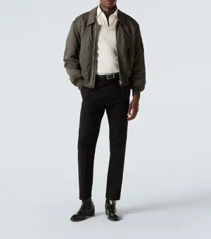 TOM FORD Cotton Straight Pants - Black