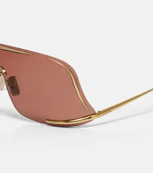 Loewe Logo Shield Sunglasses - Red