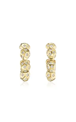 MARLO LAZ La Roca 14k Yellow And Diamond Earrings - Gold