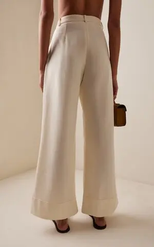 SLOAN Wool Flared Trousers