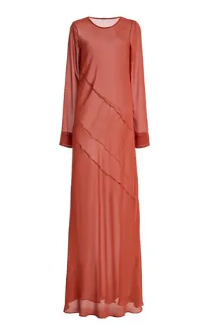 SLOAN Georgette Sheer Gown