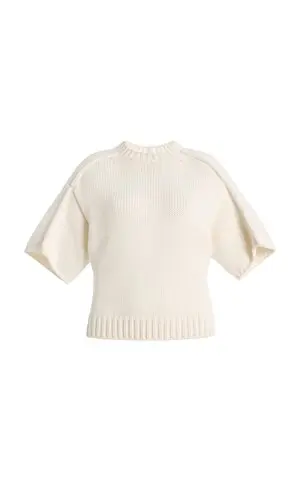 AISLING CAMPS Perfect Knit T-shirt - Ivory