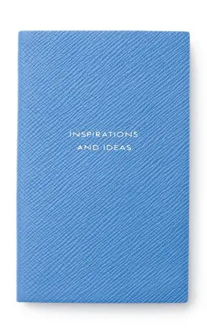 Smythson Inspirations And Ideas Panama Leather Notebook - Blue