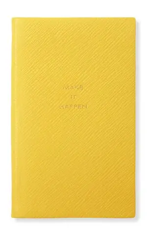 Smythson Make It Happen Panama Leather Notebook - Yellow