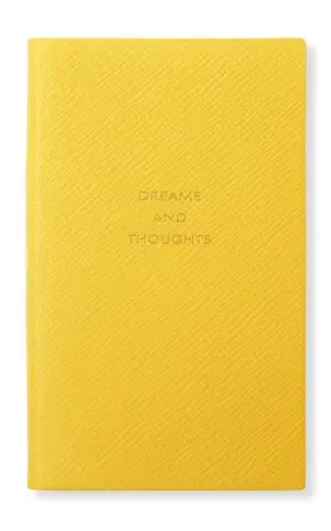 Smythson Panama Dreams And Thoughts Leather Notebook - Yellow