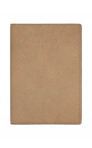 Smythson Panama Leather Passport Cover - Bronze