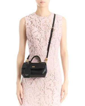 Dolce & Gabbana Leather Top Handle Bag - Black