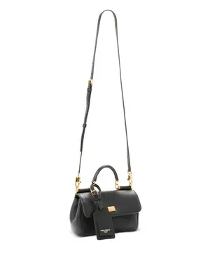 Dolce & Gabbana Leather Top Handle Bag - Black