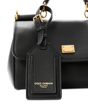 Dolce & Gabbana Leather Top Handle Bag - Black