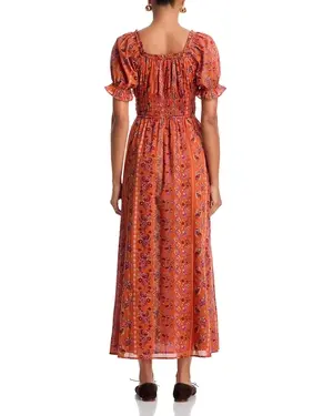 Aqua Farlin Paisley Short Sleeve Maxi Dress