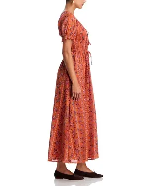 Aqua Farlin Paisley Short Sleeve Maxi Dress