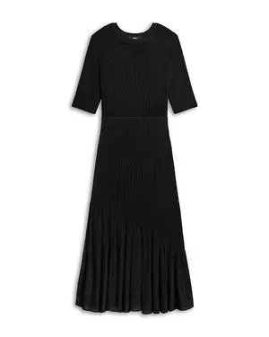 Theory Ottoman Stitch Midi Dress