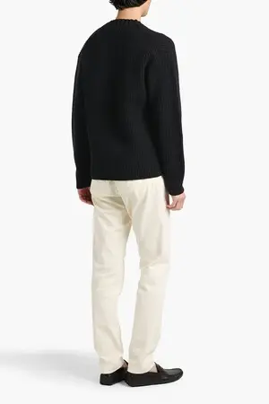 Dunhill Ribbed Wool Cardigan