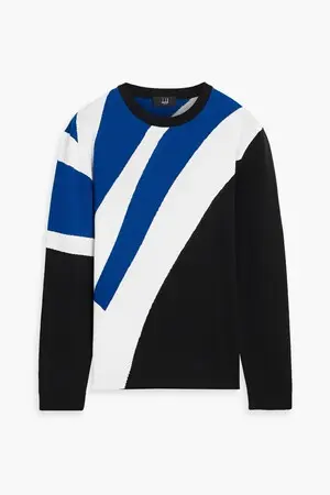 Dunhill Intarsia-knit Wool Sweater