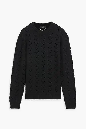 Dunhill Pointelle-knit Cashmere Sweater