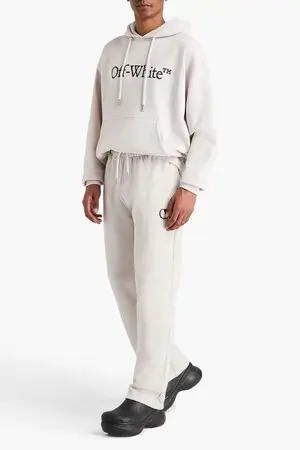 Off-White Printed French Cottonterry Sweatpants - Light Gray