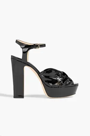 JIMMY CHOO Heloise 120 Patent Leather Platform Sandals