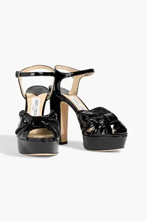 JIMMY CHOO Heloise 120 Patent Leather Platform Sandals
