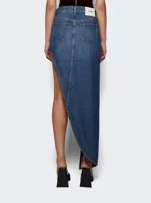 Coperni One Leg Denim Skirt - Blue