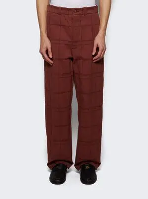 THE ELDER STATESMAN Windowpane Norm Pant