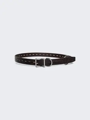Martine Rose Croc Effect Belt - Brown Crocodile Effect