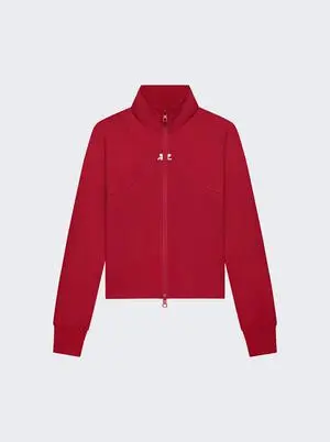 COURRÃ¨GES Scuba Tracksuit Interlock Jacket - Ruby