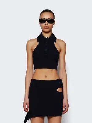 COURRÃ¨GES Scuba Rib Knit Top