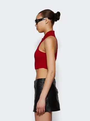 COURRÃ¨GES Scuba Rib Knit Top