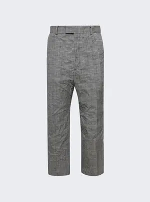 Vetements Metalized Wrinkled Tailored Trousers - Grey Check
