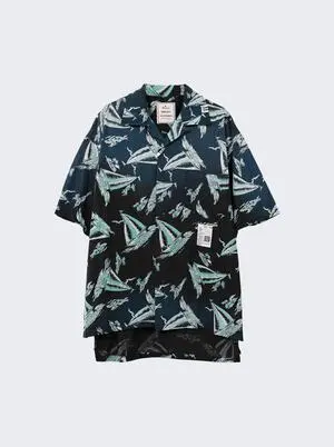Mihara Yasuhiro Vintage Like Aloha Shirt - Black